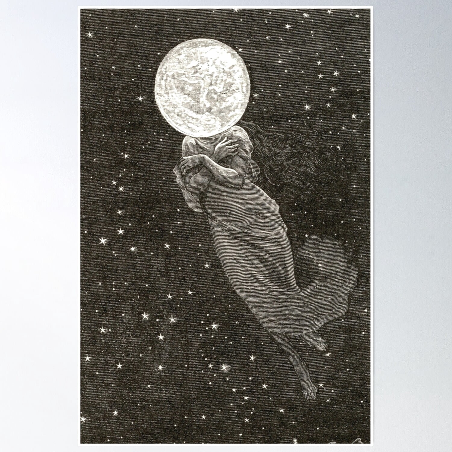 Dopaprint UNFRAMED PAPER POSTER Bloom Theory Around The Moon - Emile ...