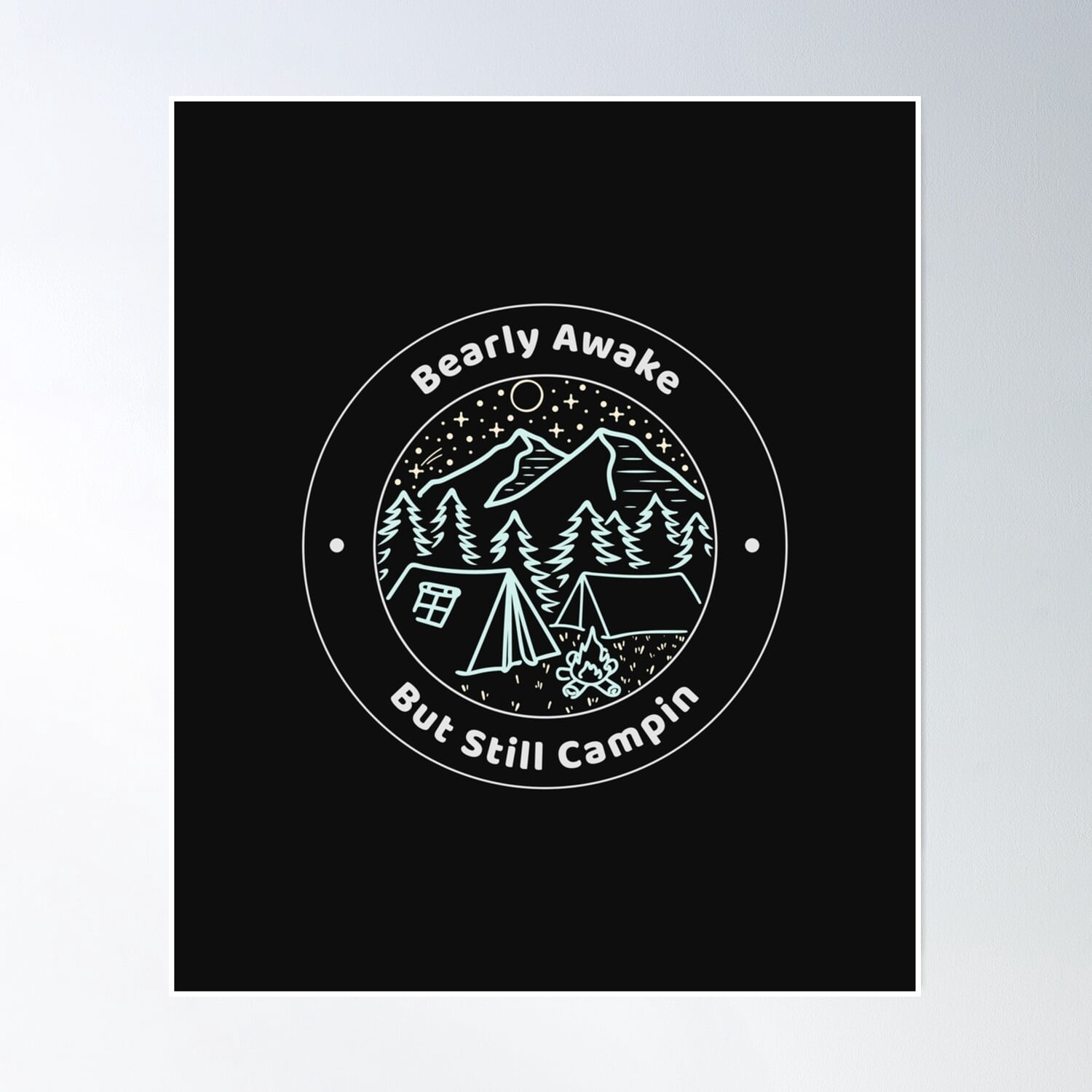 Dopaprint UNFRAMED PAPER POSTER Bloom Theory Bearly Awake But Still ...