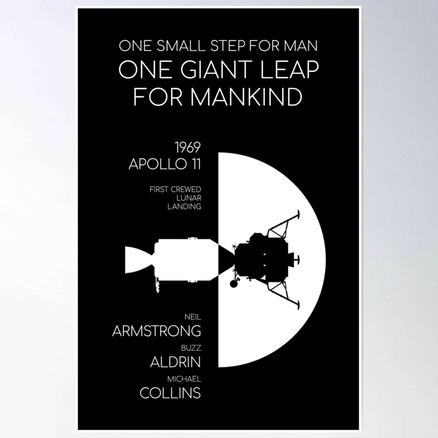 Dopaprint UNFRAMED PAPER POSTER Bloom Theory One Small Step For Man ...