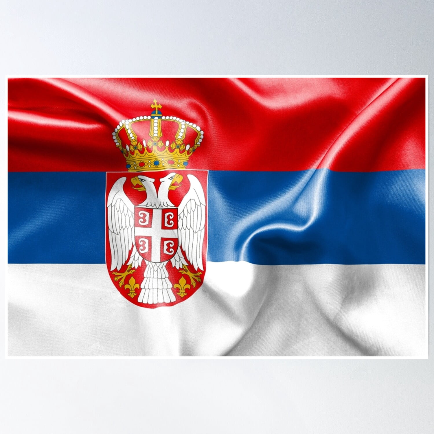 Dopaprint UNFRAMED PAPER POSTER Bloom Theory Serbia Flag Poster Wall ...