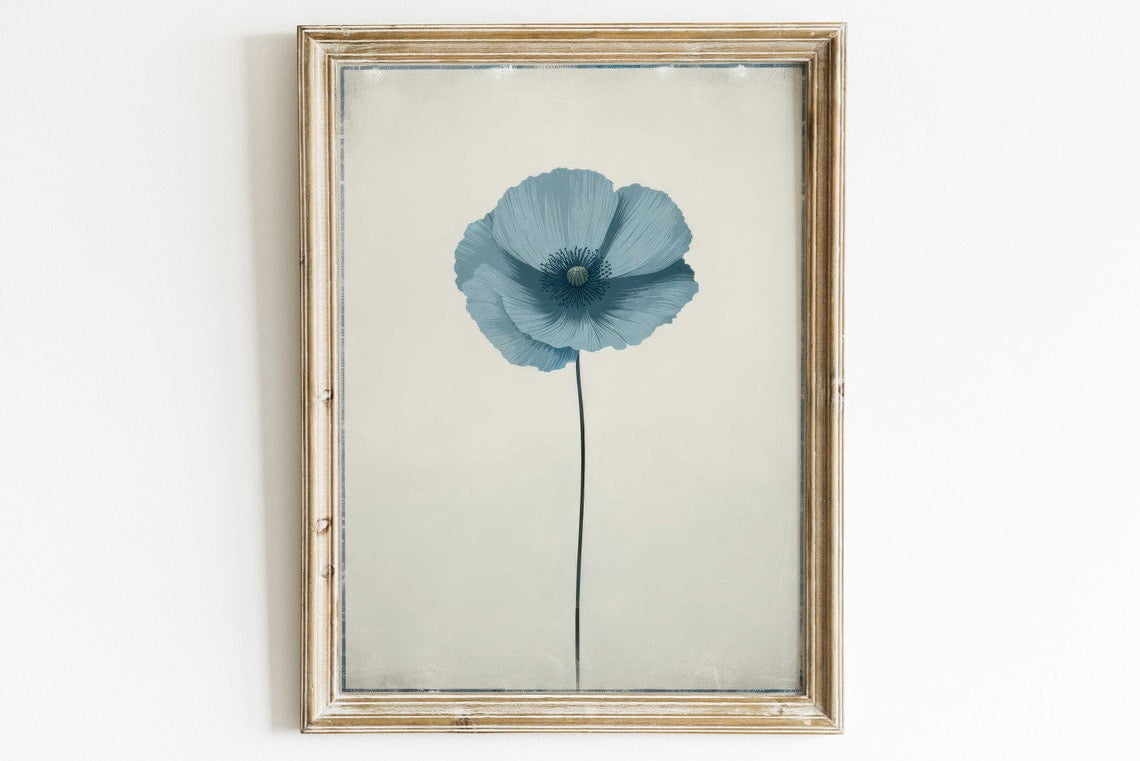 Dopaprint UNFRAMED PAPER POSTER Blue Himalayan Poppy Flower Print ...