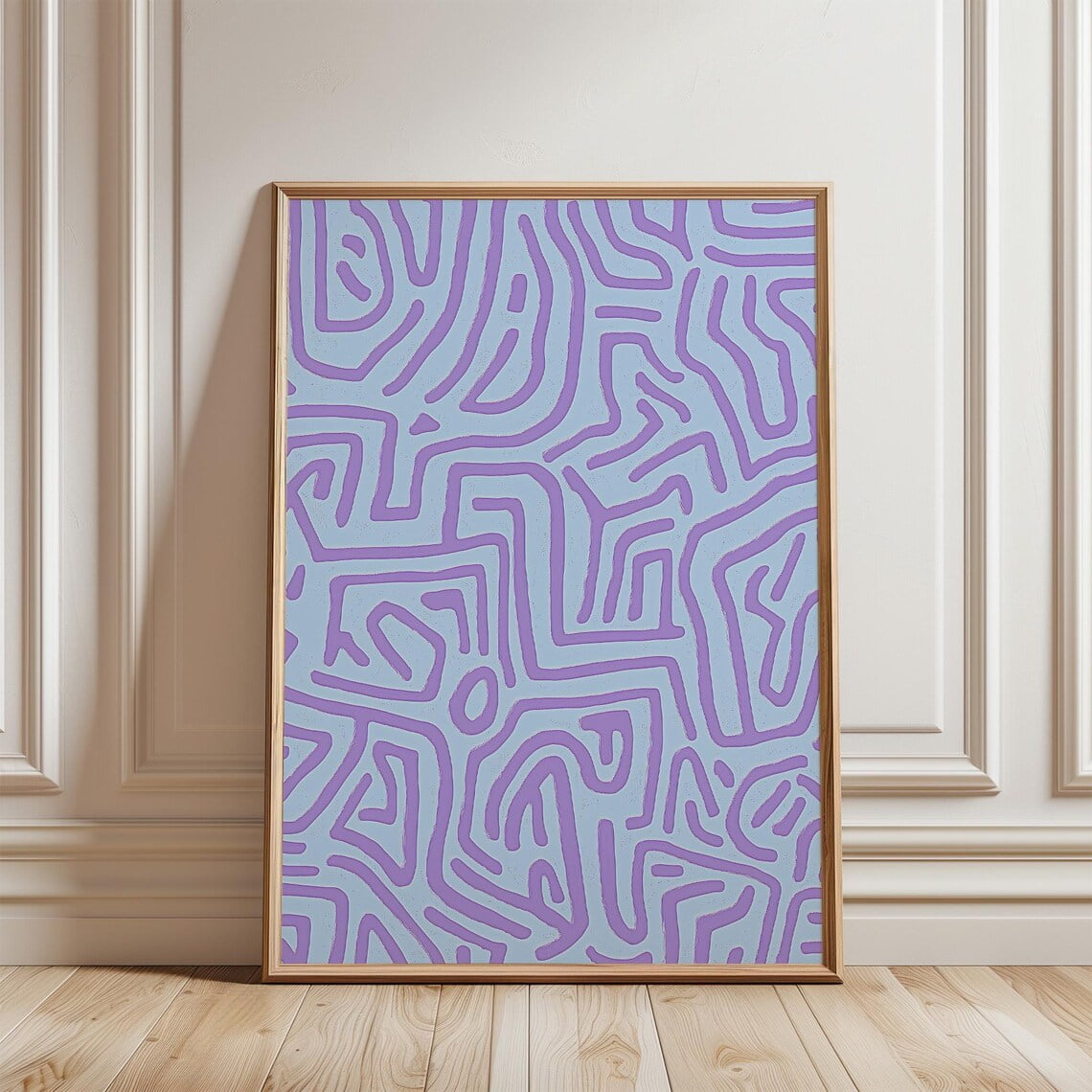 Dopaprint UNFRAMED PAPER POSTER Blue Purple Modern Art, Large Wall Art ...