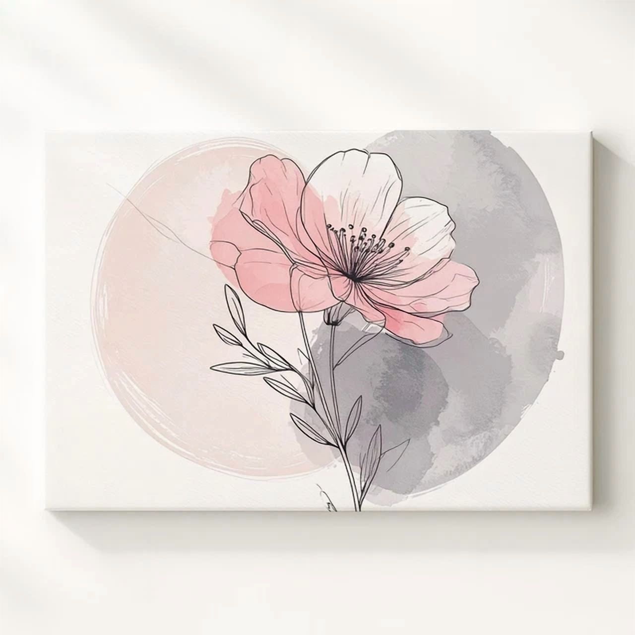 Dopaprint UNFRAMED PAPER POSTER Blush Pink Botanical Posterdelicate ...