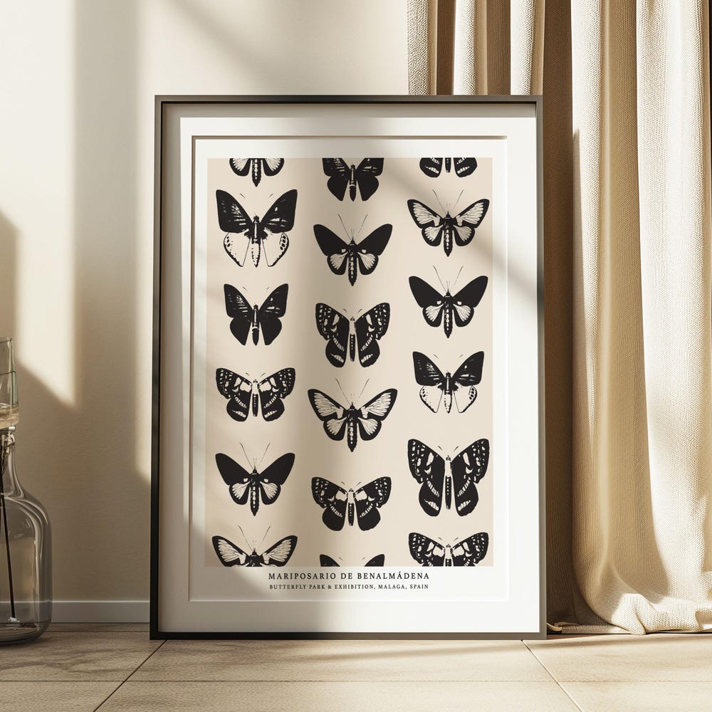 Dopaprint UNFRAMED PAPER POSTER Boho Butterfly Print, Butterflies ...