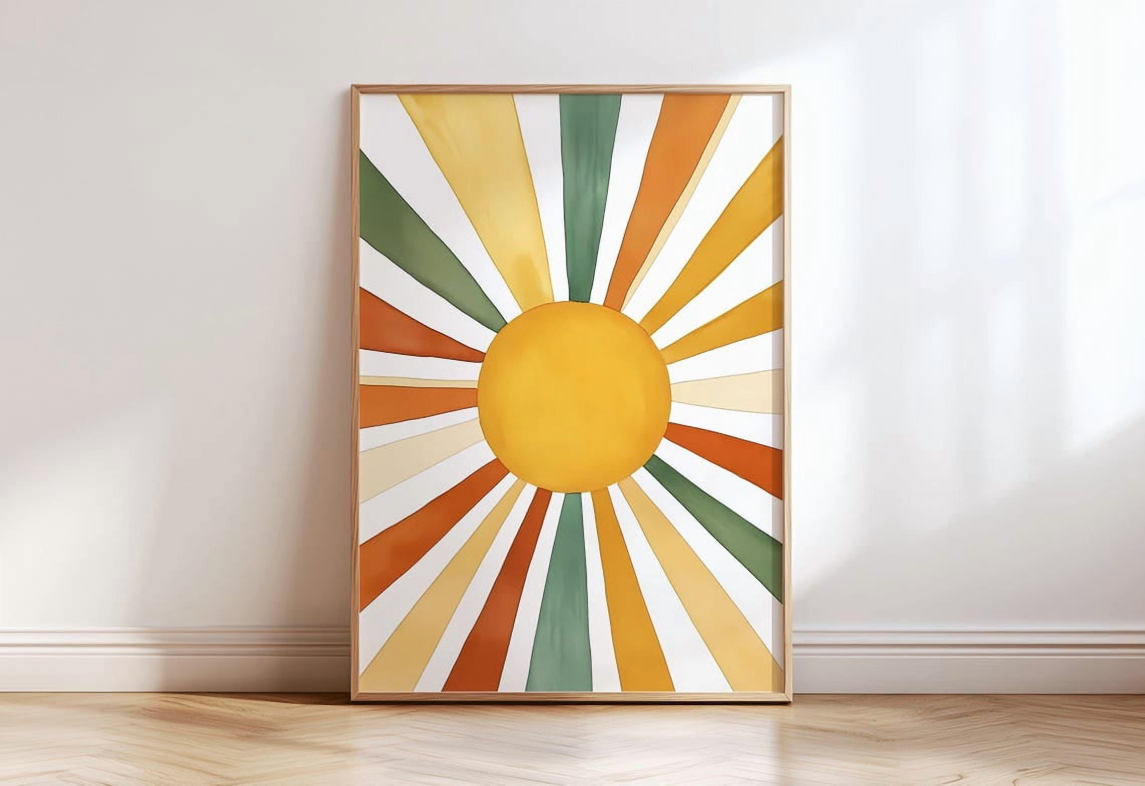 Dopaprint UNFRAMED PAPER POSTER Boho Sunburst Art Print, Playroom ...