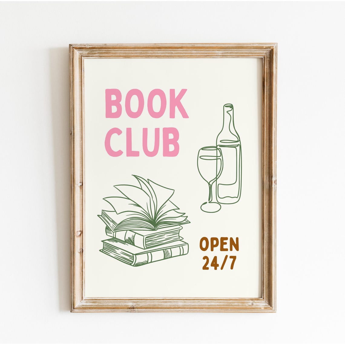 Dopaprint UNFRAMED PAPER POSTER Book Club Print, Bookish Poster, Trendy ...