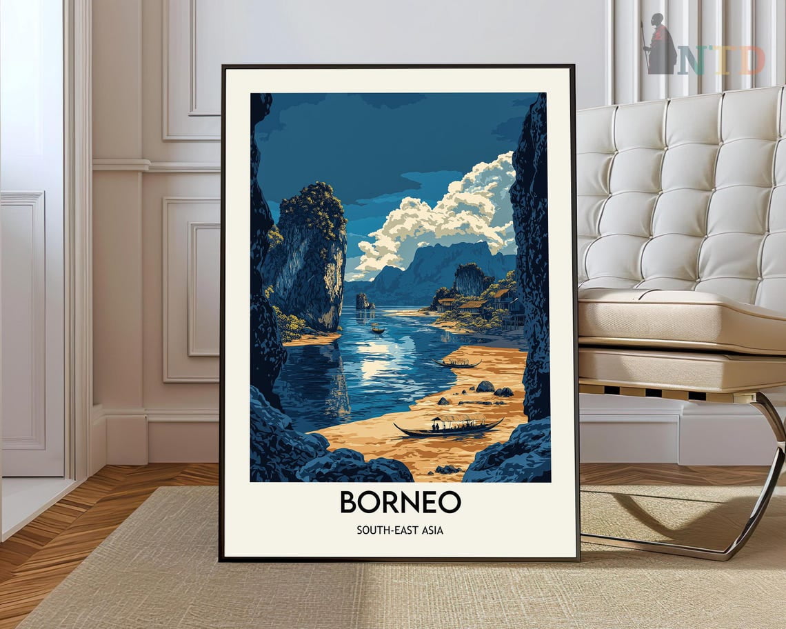Dopaprint UNFRAMED PAPER POSTER Borneo Print, Borneo Poster, Borneo Art ...
