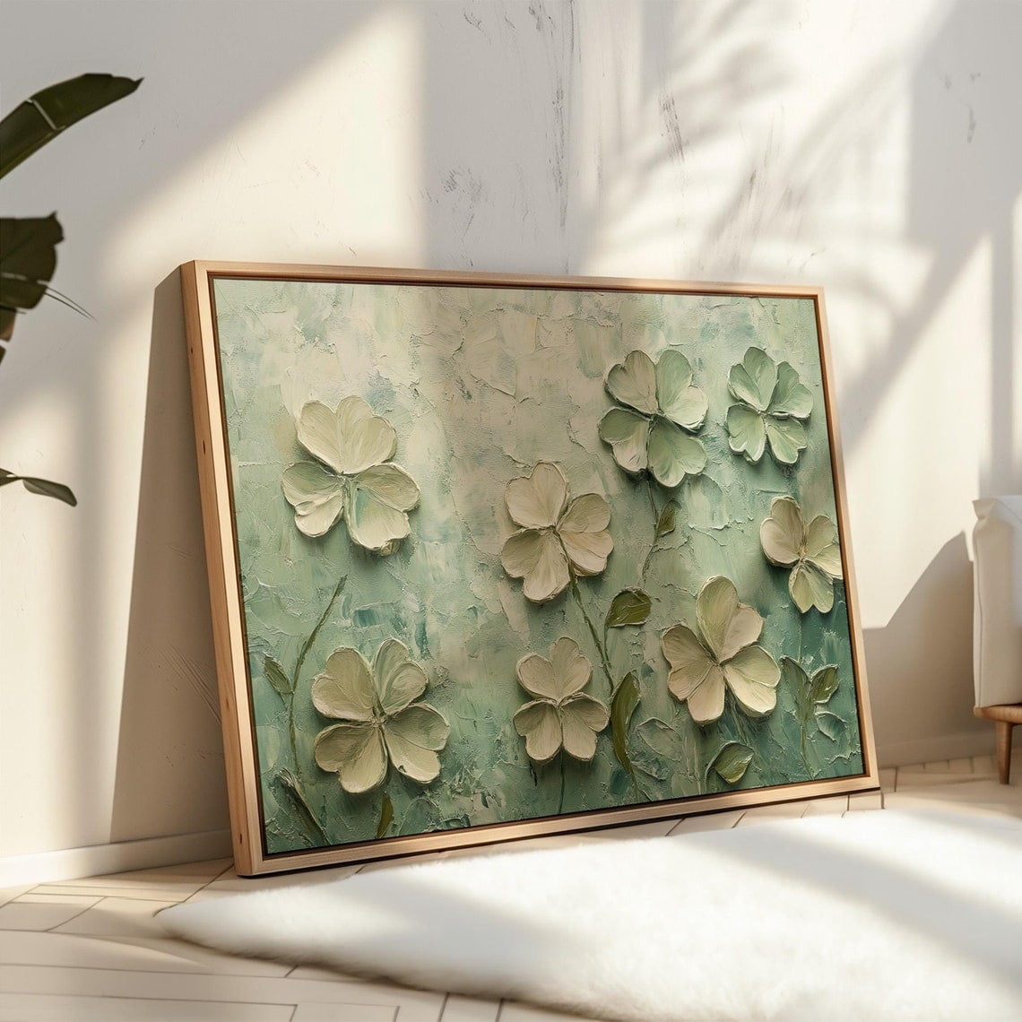 Dopaprint UNFRAMED PAPER POSTER Botanical Clover Wall Art For Rustic ...