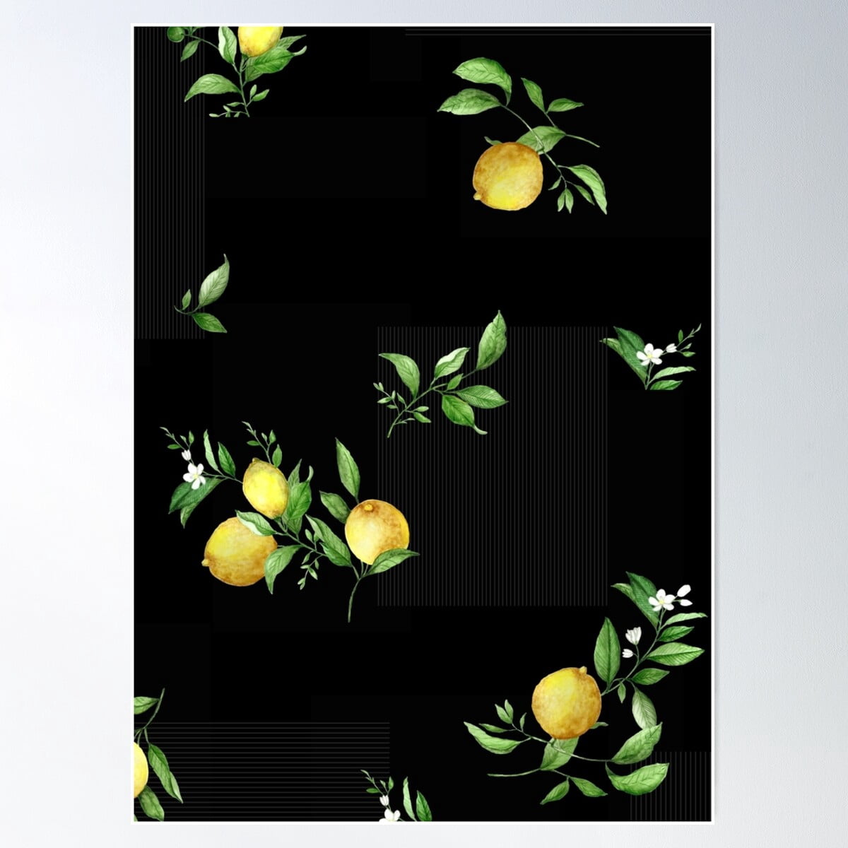 Dopaprint UNFRAMED PAPER POSTER Botanical Lemon Poster Wall Art, Modern ...