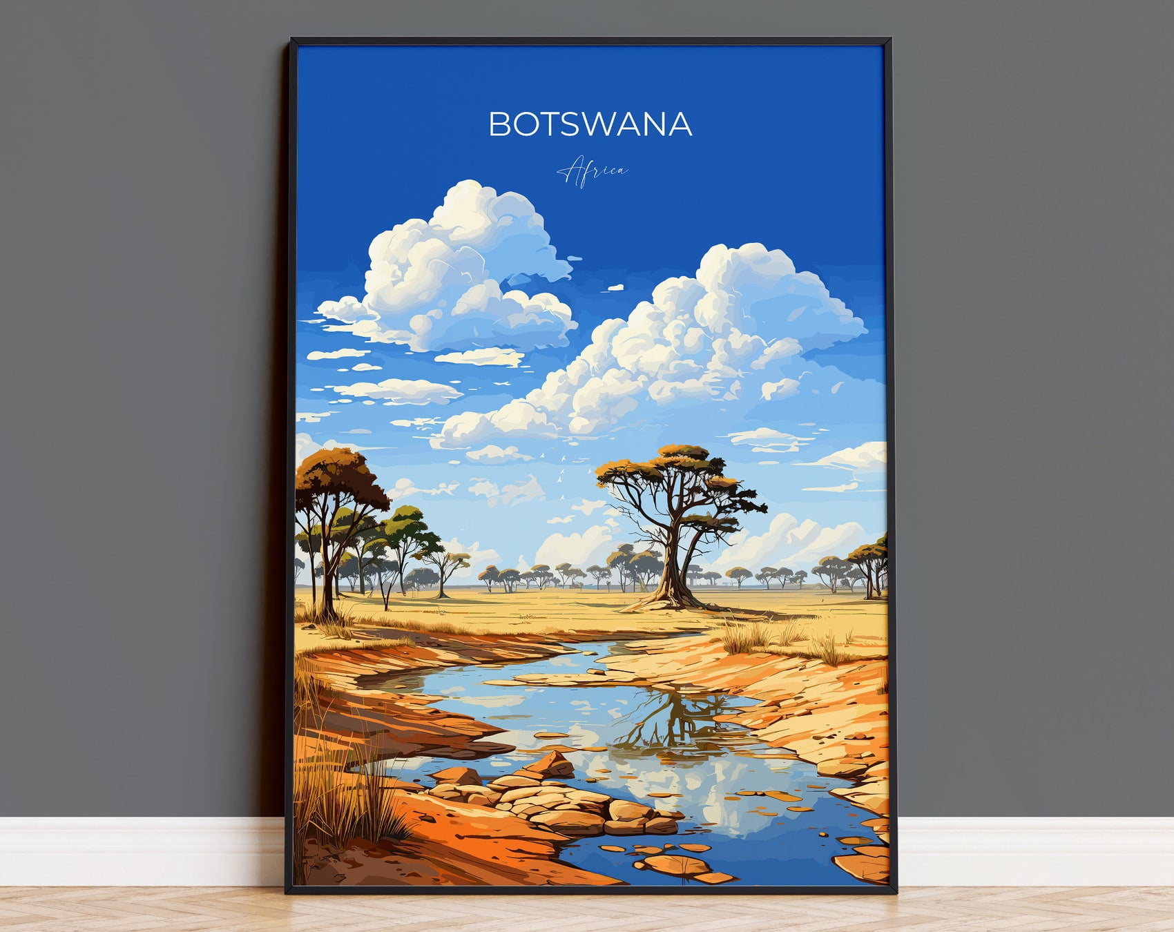 Dopaprint UNFRAMED PAPER POSTER Botswana Travel Poster , Travel Print ...