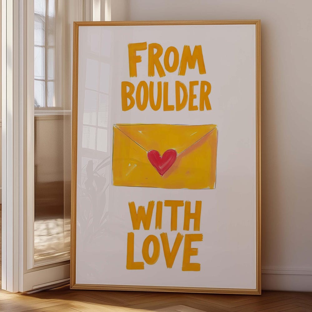 Dopaprint UNFRAMED PAPER POSTER Boulder Print From Boulder With Love ...