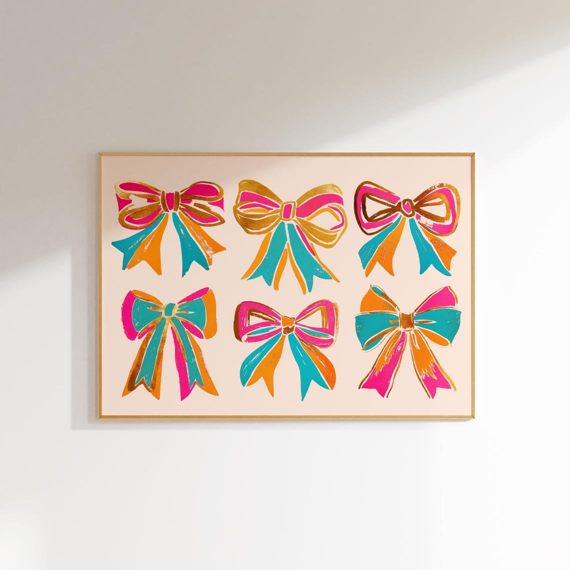Dopaprint UNFRAMED PAPER POSTER Bow Wall Art Trendy Pink Print Dopamine ...