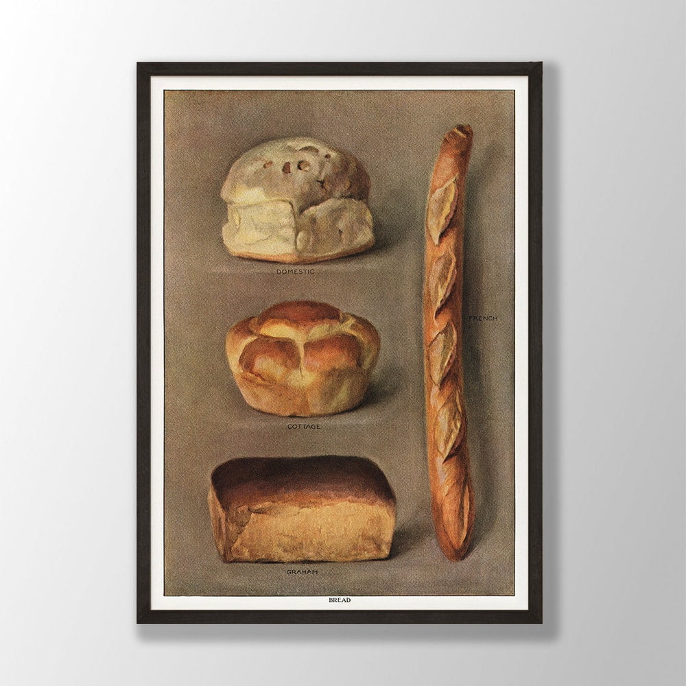 Dopaprint UNFRAMED PAPER POSTER Bread Poster - Kitchen Wall Art, Bread ...