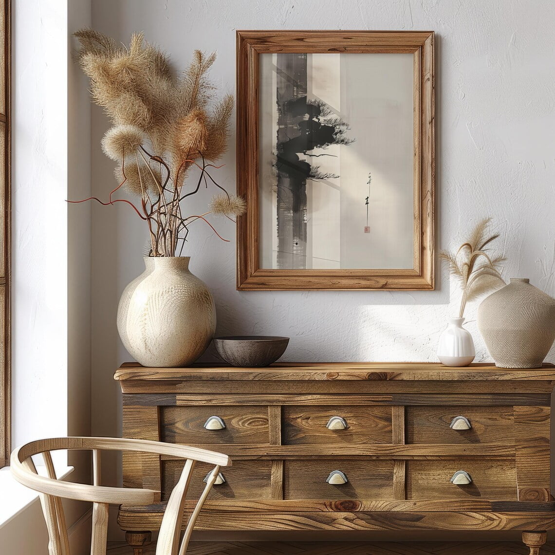 Dopaprint UNFRAMED PAPER POSTER Breath Of Ink, Japanese Zen Abstract, Wabi-Sabi Minimalist Wall ...