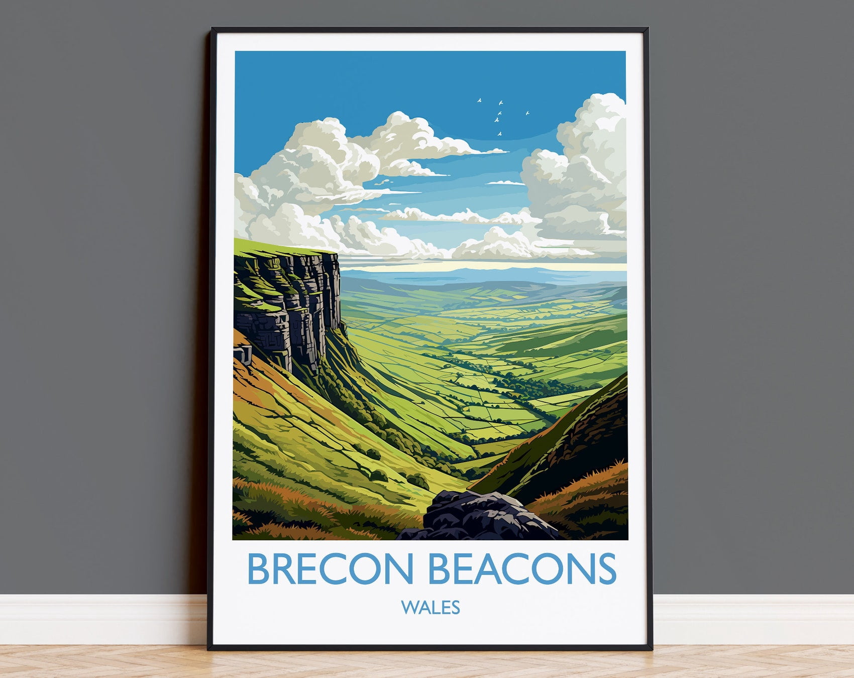 Dopaprint UNFRAMED PAPER POSTER Brecon Beacons Travel Poster, Brecon ...