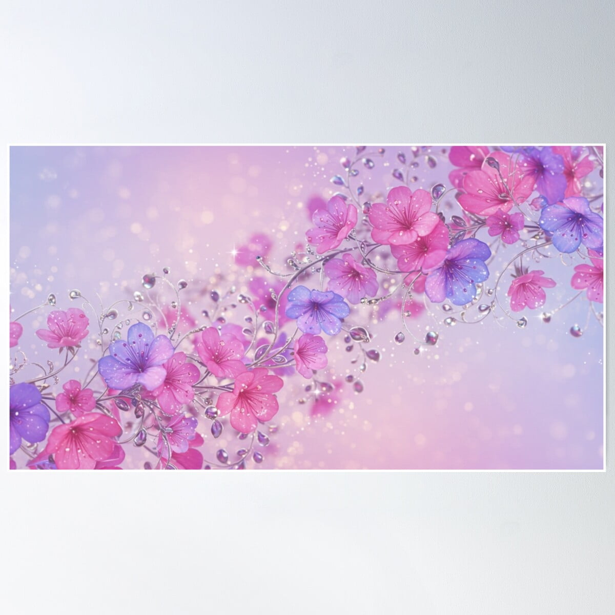 Dopaprint UNFRAMED PAPER POSTER Bright Watercolor Style Azaleas With ...