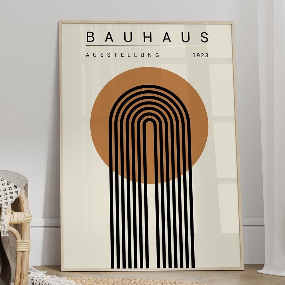 Dopaprint UNFRAMED PAPER POSTER Brown Bauhaus Poster - Mid Century ...