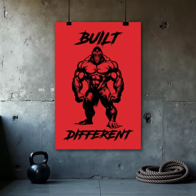 Dopaprint UNFRAMED PAPER POSTER Built Different Poster - Motivational ...