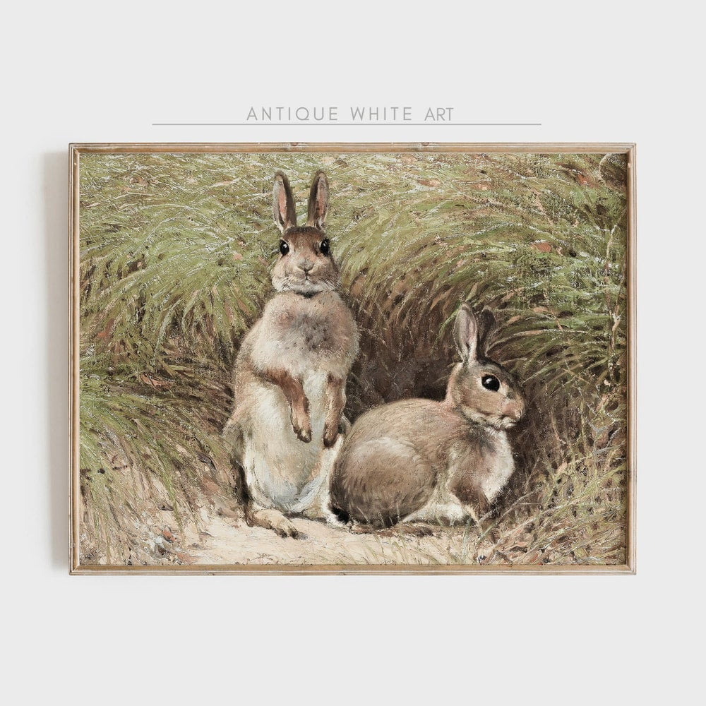 Dopaprint UNFRAMED PAPER POSTER Bunnies Artwork Print, Vintage Easter ...