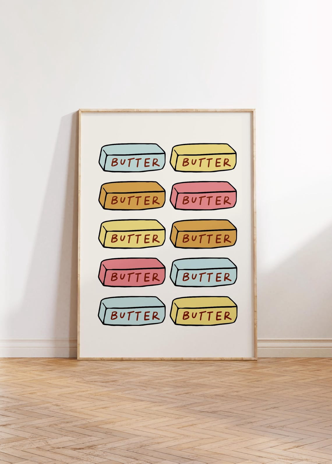 Dopaprint UNFRAMED PAPER POSTER Butter Print Colorful Kitchen Wall Art ...