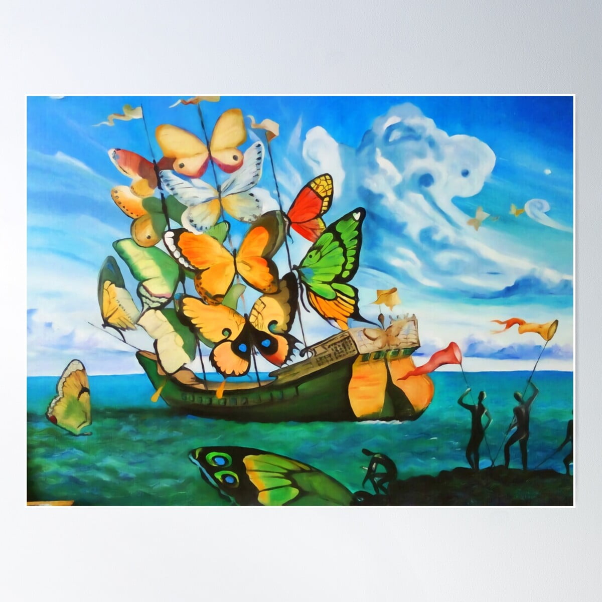 Dopaprint UNFRAMED PAPER POSTER Butterflies Salvador Dali Poster Wall ...