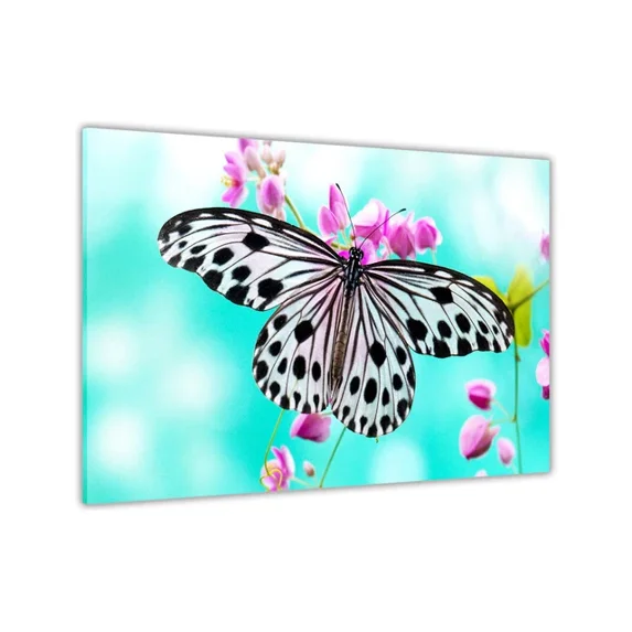 Dopaprint UNFRAMED PAPER POSTER Butterfly Pink Flowers Wall Art Picture ...