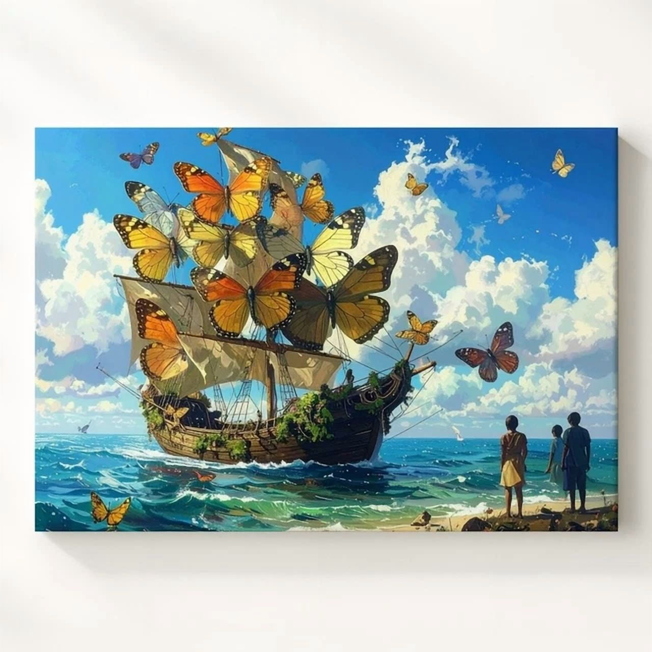 Dopaprint UNFRAMED PAPER POSTER Butterfly Sailboat Postersurreal Nature ...