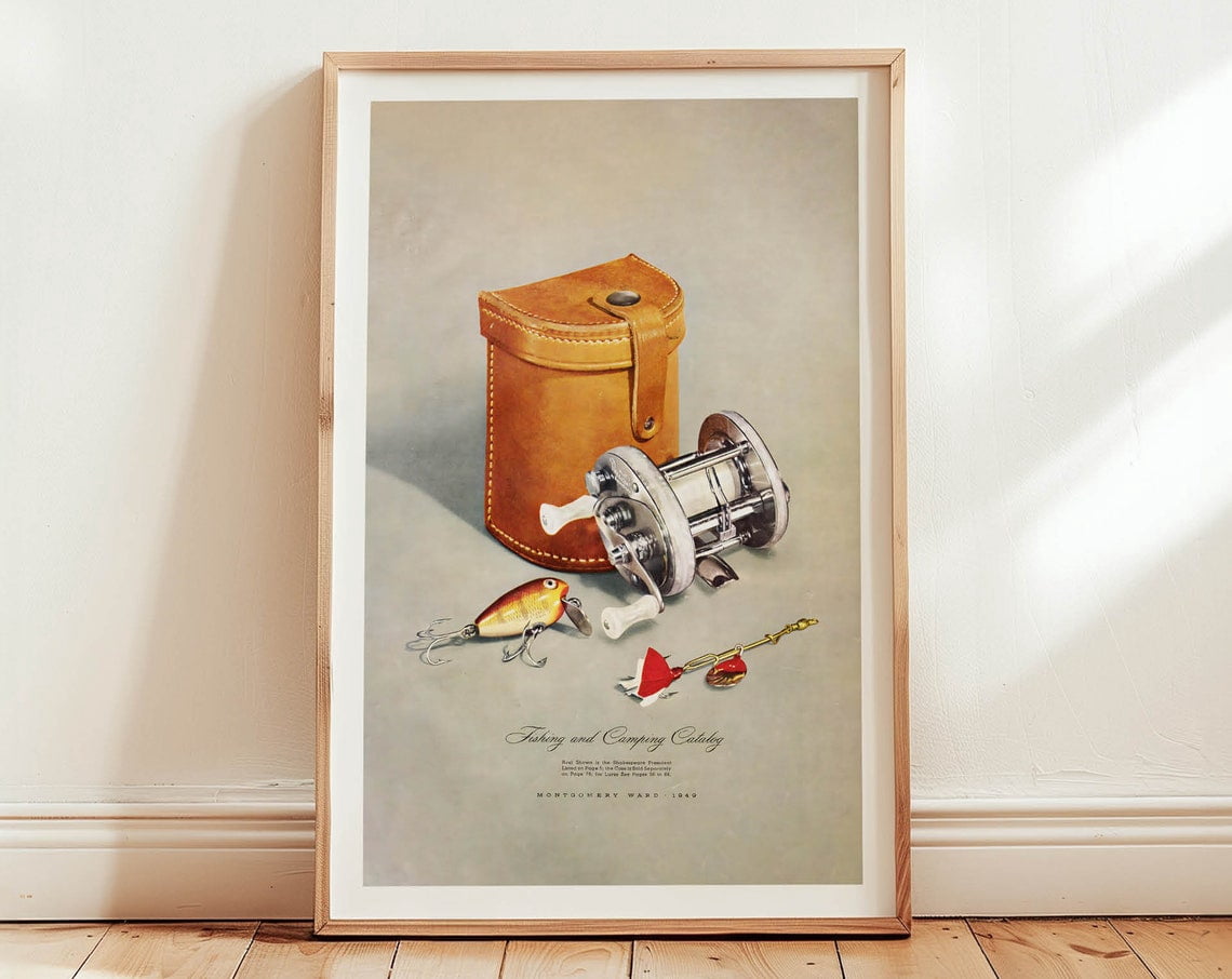 Dopaprint UNFRAMED PAPER POSTER Camping + Fishing Print Vintage Fishing ...
