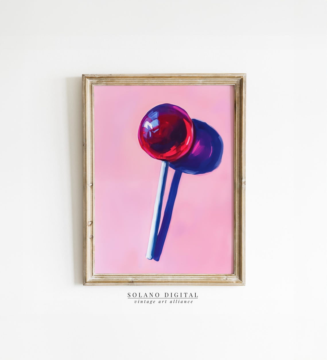 Dopaprint UNFRAMED PAPER POSTER Candy Painting Lollipop Wall Art Pink ...