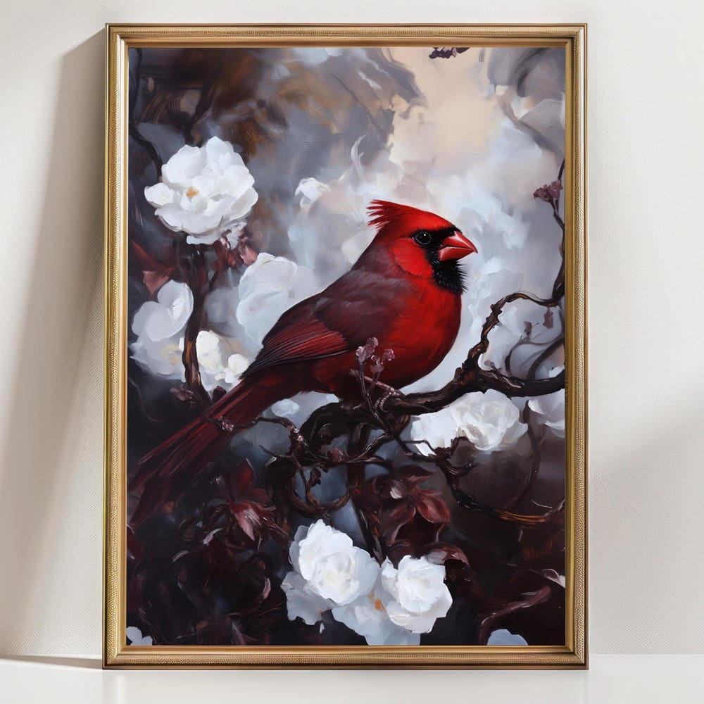 Dopaprint UNFRAMED PAPER POSTER Cardinal Bird Art Print, Red Cardinal ...