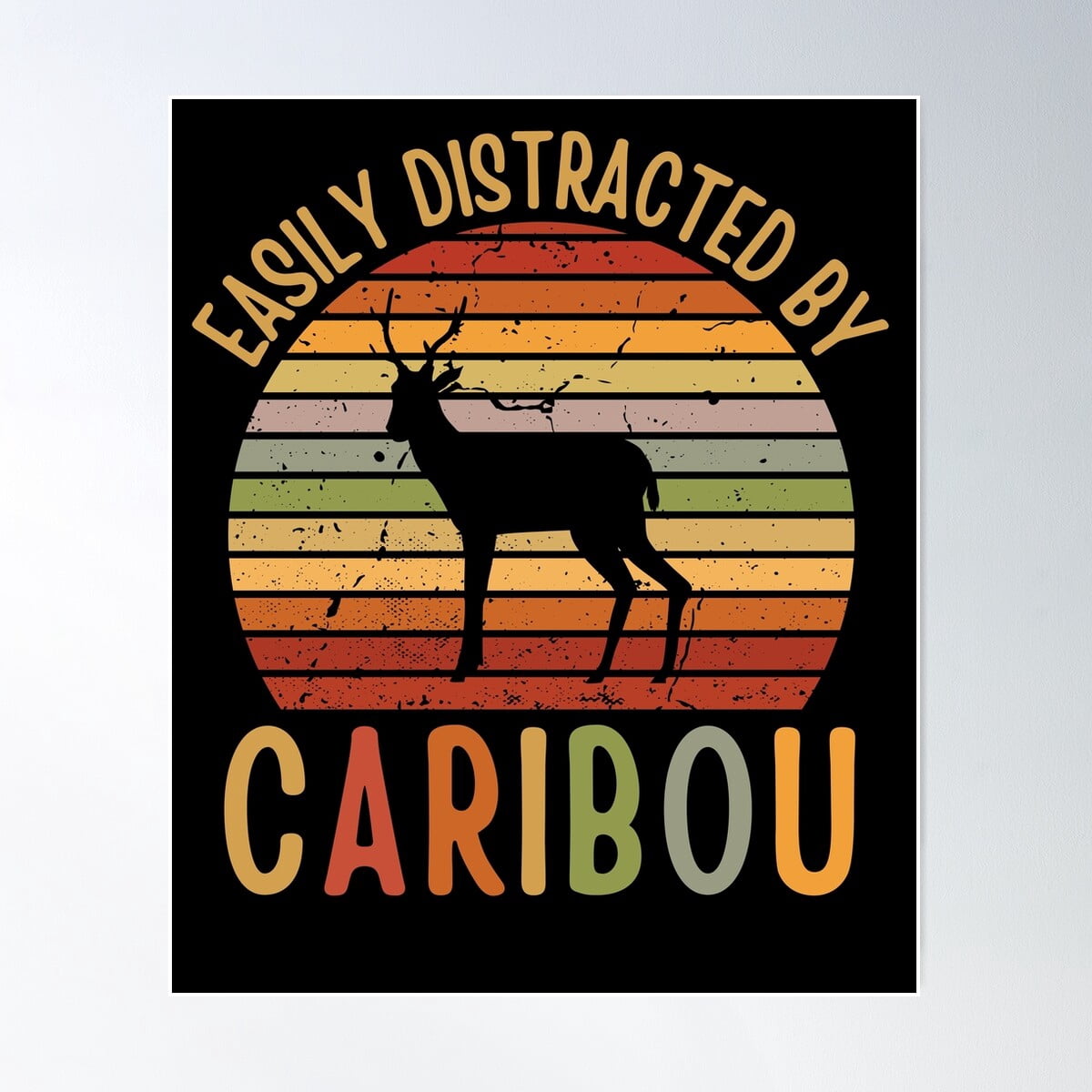 Dopaprint UNFRAMED PAPER POSTER Caribou Lovers Gift Safari Design ...