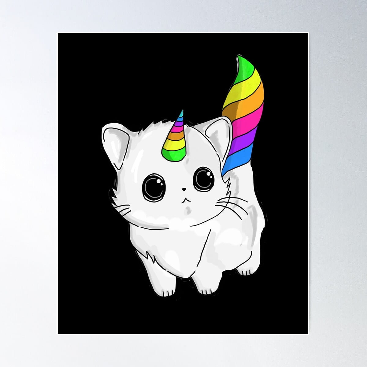 Dopaprint UNFRAMED PAPER POSTER Caticorn Tposter Unicorn Cat Poster ...