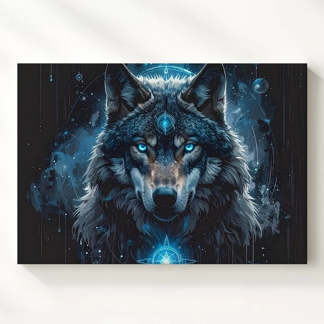 Dopaprint UNFRAMED PAPER POSTER Celestial Wolf Spirit Postermystical ...