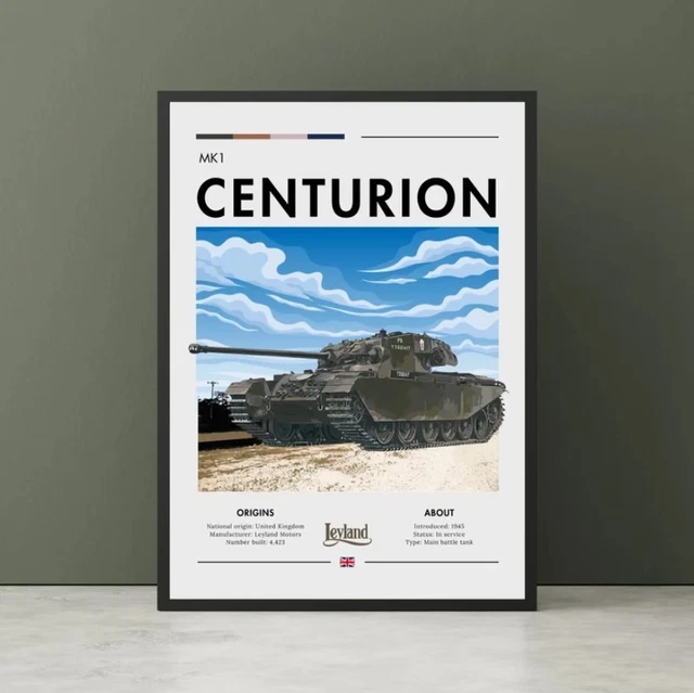 Dopaprint UNFRAMED PAPER POSTER Centurion Tank Mk1 Print - Cold War Art ...