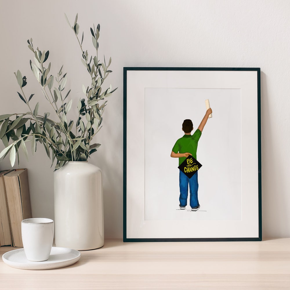Dopaprint UNFRAMED PAPER POSTER Be The Change Mijo, Art Print, Young ...