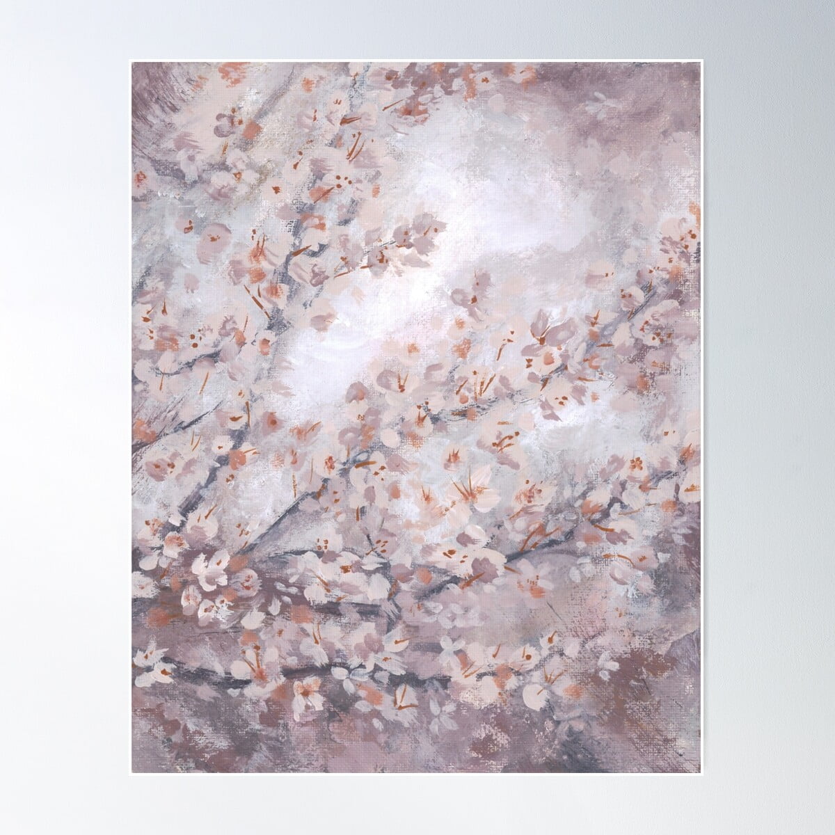 Dopaprint UNFRAMED PAPER POSTER Cherry Blossoms, Ethereal Dreamy Moody ...