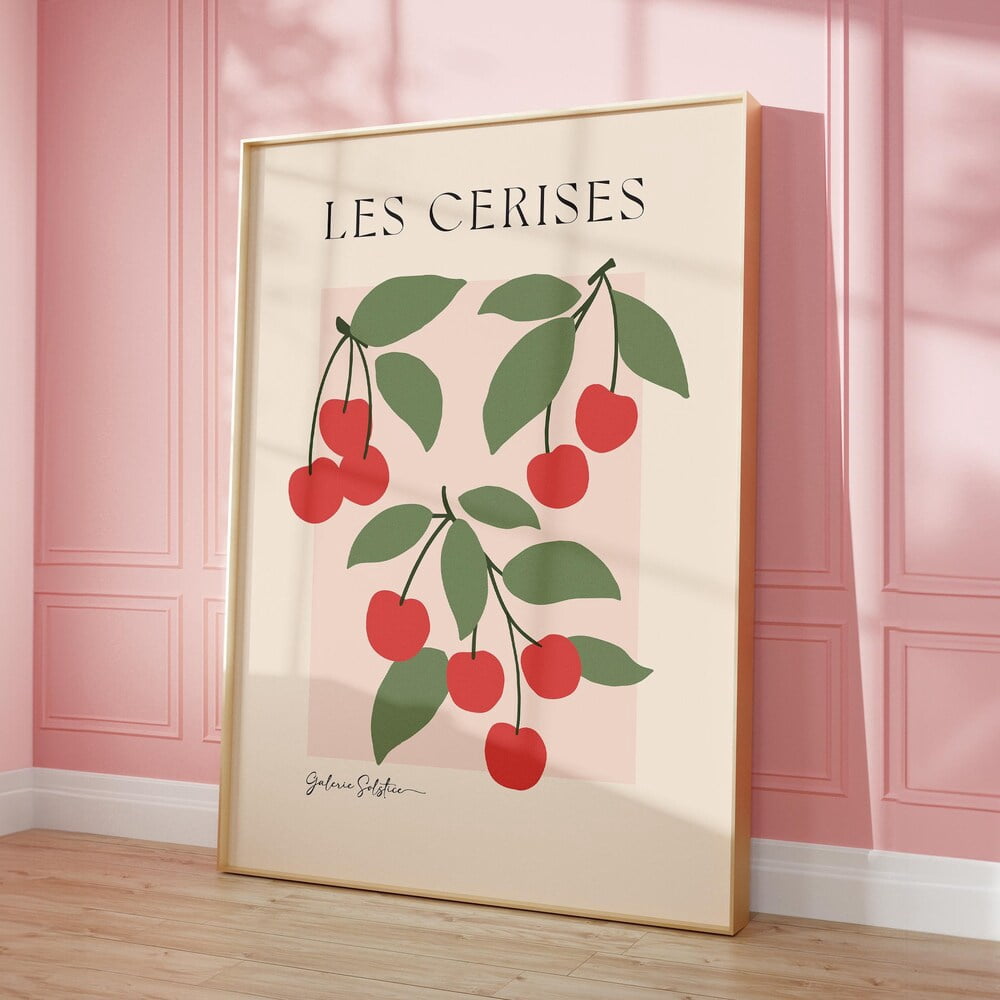 Dopaprint UNFRAMED PAPER POSTER Cherry Printable Art, Cherries Art Room ...