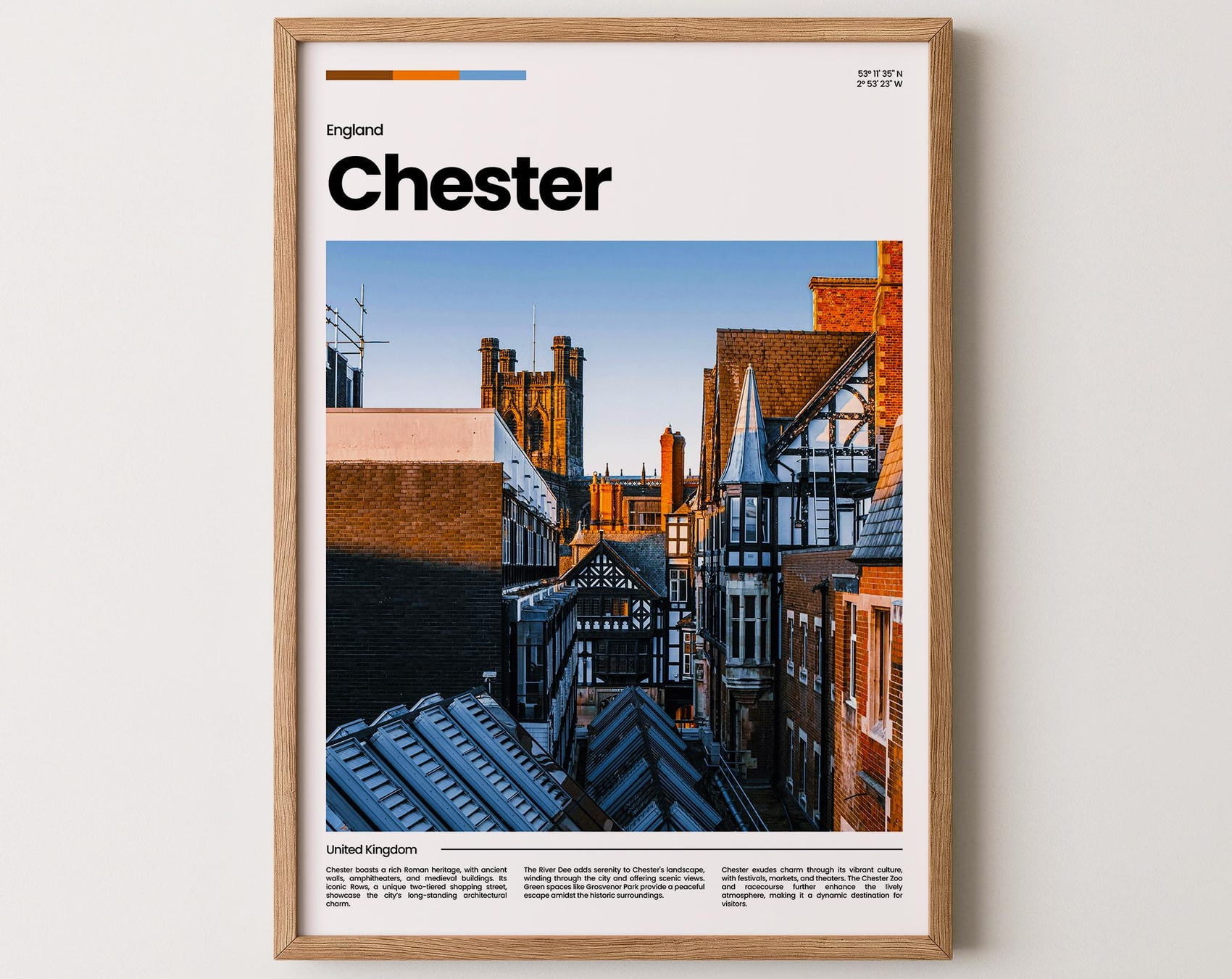 Dopaprint UNFRAMED PAPER POSTER Chester Poster, Chester Print, Chester ...