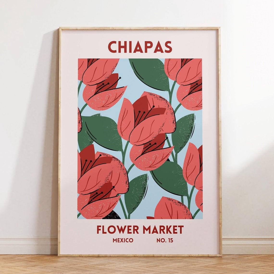 Dopaprint UNFRAMED PAPER POSTER Chiapas Flower Market Print Botanical ...