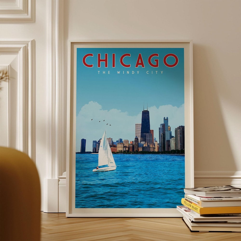 Dopaprint UNFRAMED PAPER POSTER Chicago Wall Art, Chicago Art Print ...