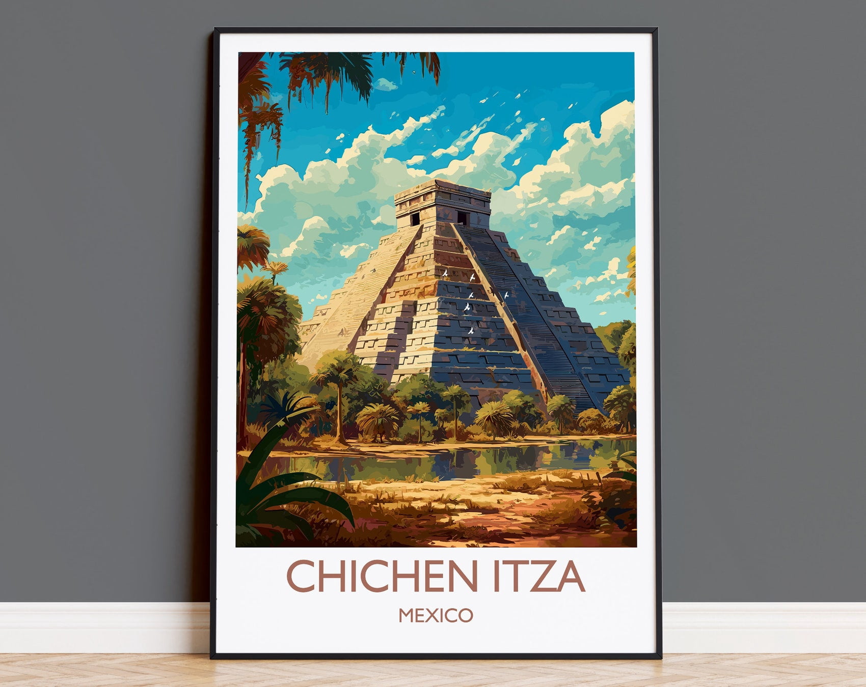 Dopaprint UNFRAMED PAPER POSTER Chichen Itza Poster, Travel Print Of ...