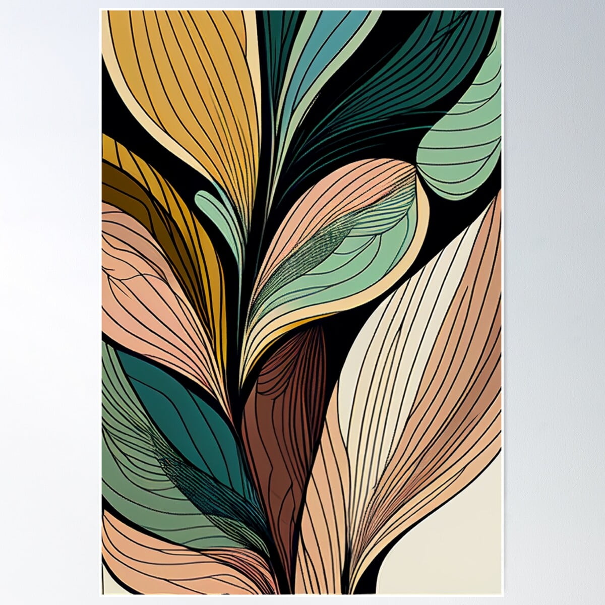 Dopaprint UNFRAMED PAPER POSTER Chloe - Boho Retro Modern Abstract ...