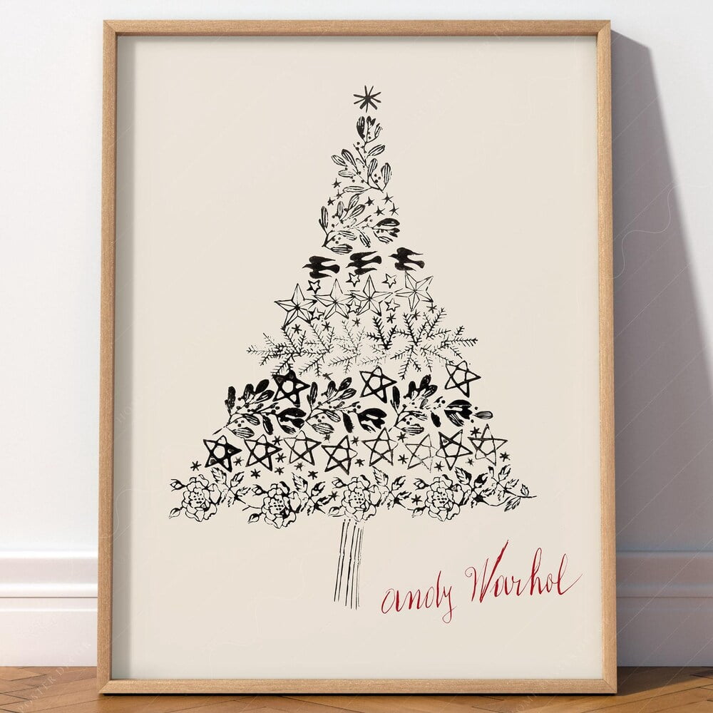 Dopaprint UNFRAMED PAPER POSTER Chri.Stm.As Tree 1957 Andy Warhol Gift ...