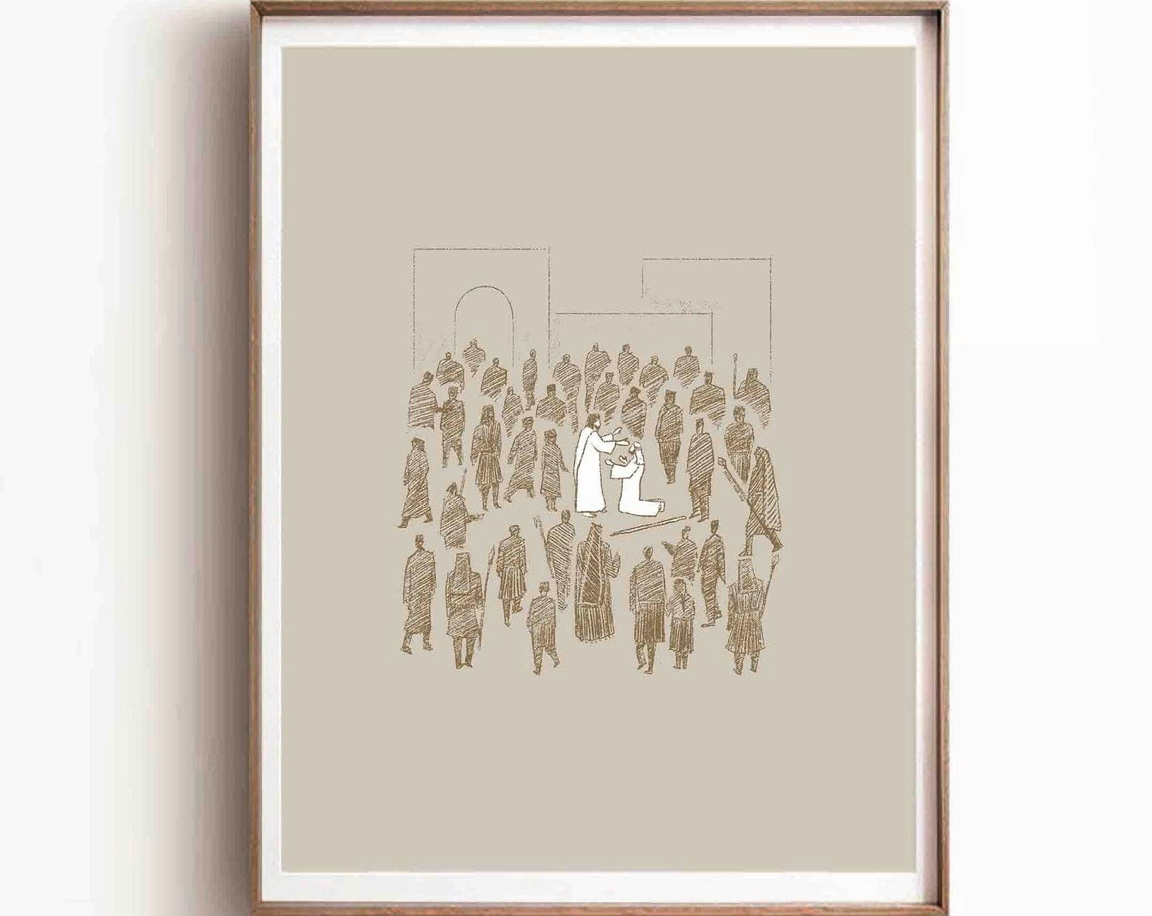 Dopaprint UNFRAMED PAPER POSTER Christ Heals Blindman, Christ Healing ...