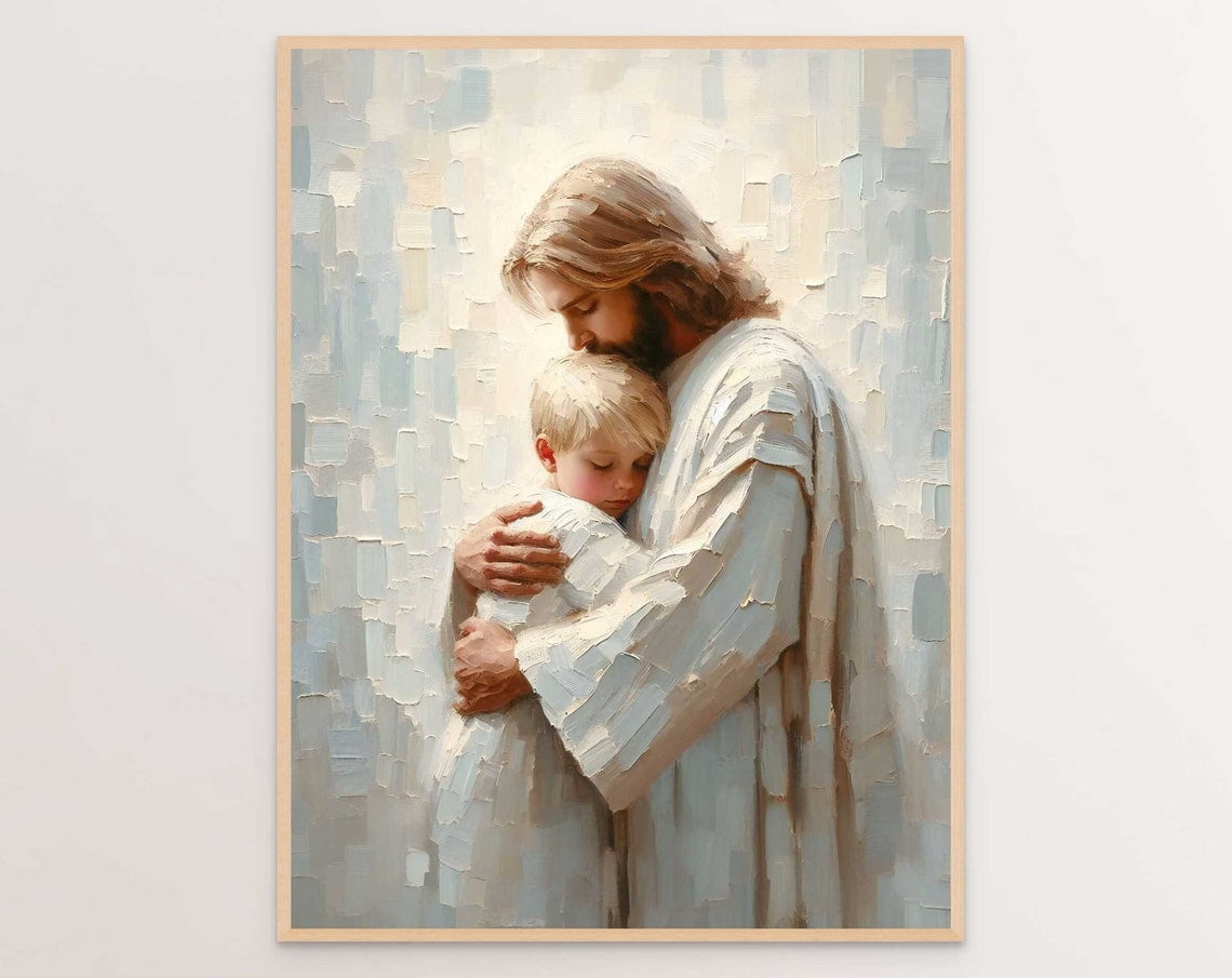 Dopaprint UNFRAMED PAPER POSTER Christ Hugging Boy, Christ And Boy ...