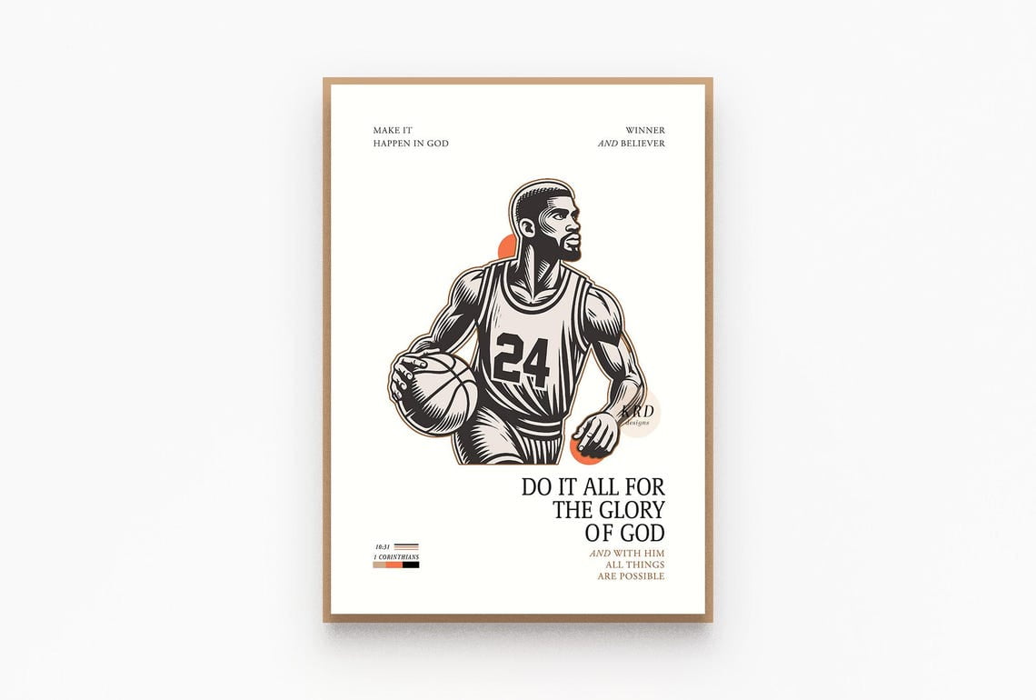 Dopaprint UNFRAMED PAPER POSTER Christian Basketball Player Poster ...