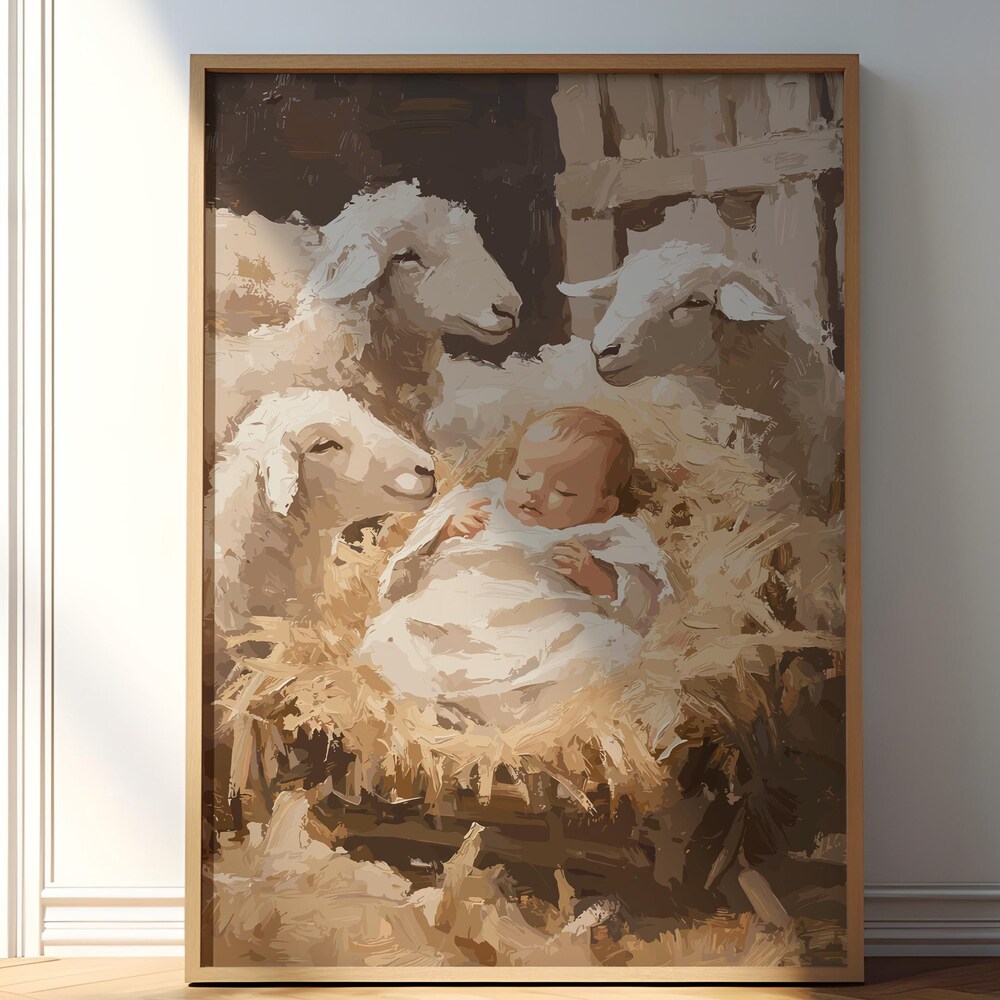Dopaprint UNFRAMED PAPER POSTER Christian Printable, Baby Jesus ...