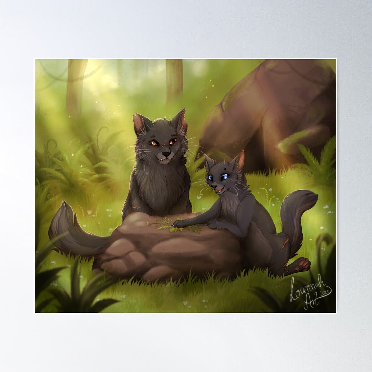 Dopaprint UNFRAMED PAPER POSTER Cinder Paw & Yellow Fang Illustration ...