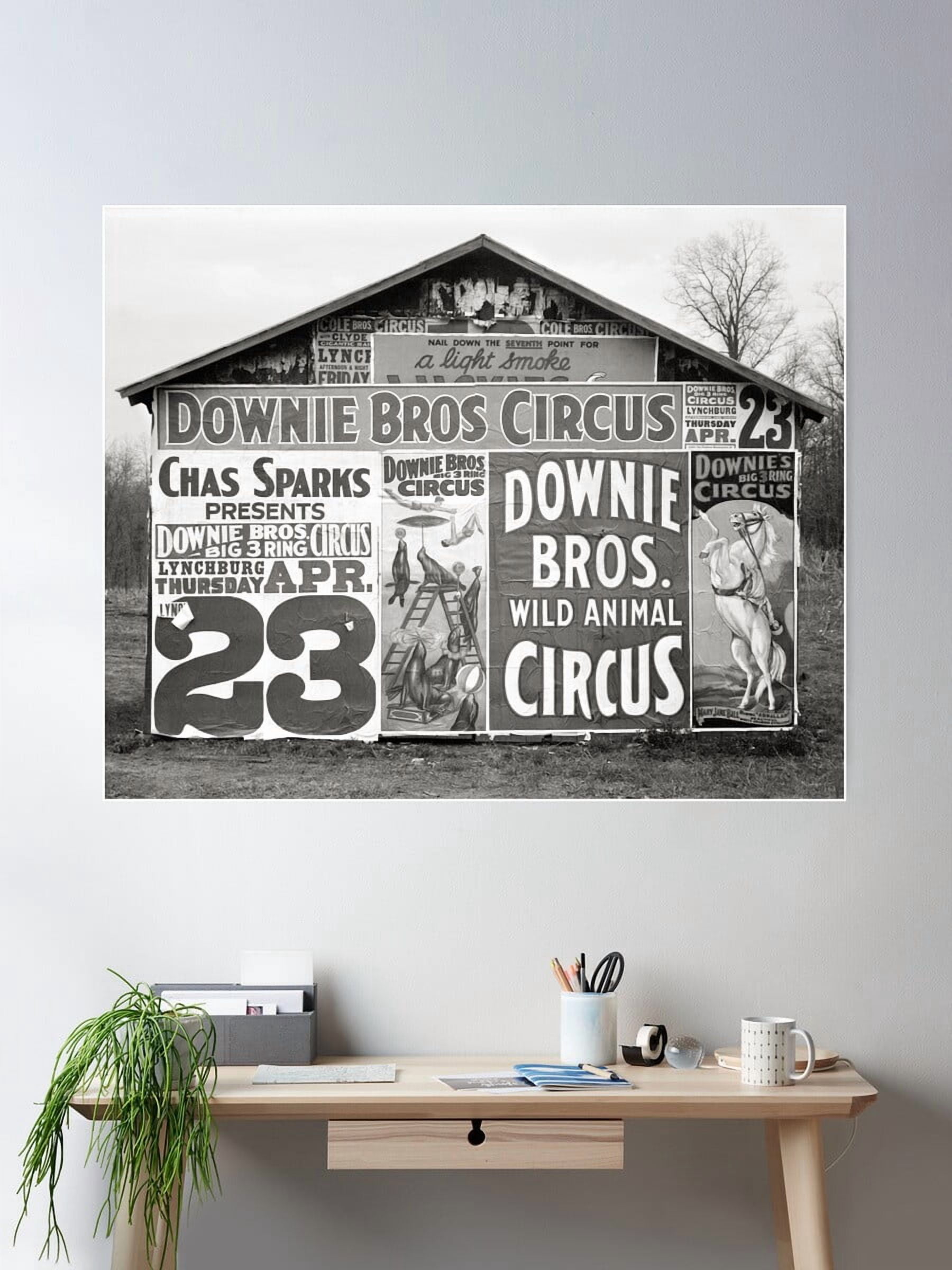 Dopaprint UNFRAMED PAPER POSTER Circus Billboards, 1936. Vintage Photo ...