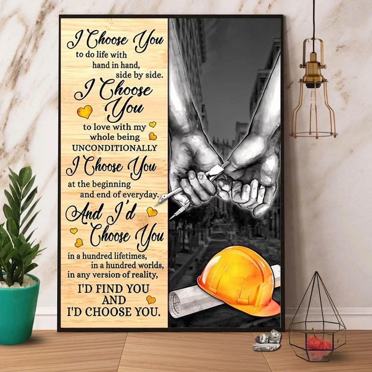 Dopaprint UNFRAMED PAPER POSTER Civil Engineer I Chooe You To Do Life ...